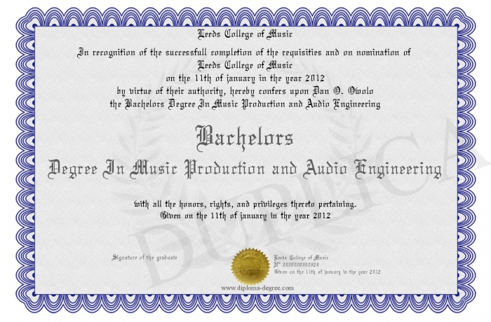 Bachelors Degree In Music Production and Audio Engineering Bachelors Degree In Music Production and Audio Engineering